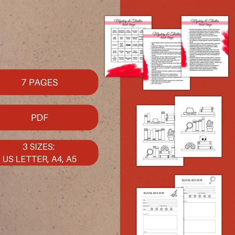 Mystery Thriller Book Bingo Challenge: Reading Tracker & Book Review ...