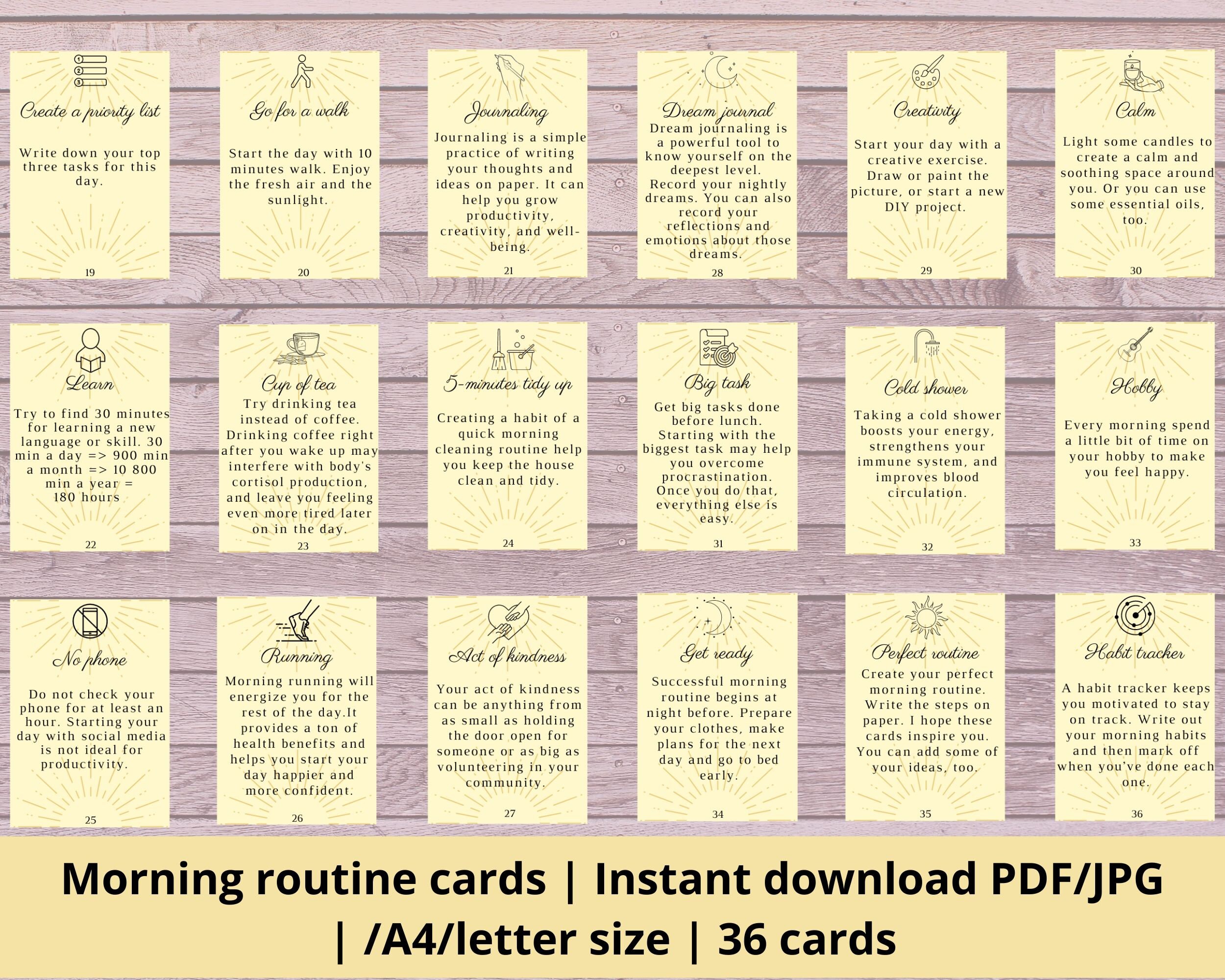 Morning Routine Cards Daily Routine Cards Printable Morning Routine ...