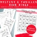 Mystery Thriller Book Bingo, Mystery Thriller Book Challange, Book ...