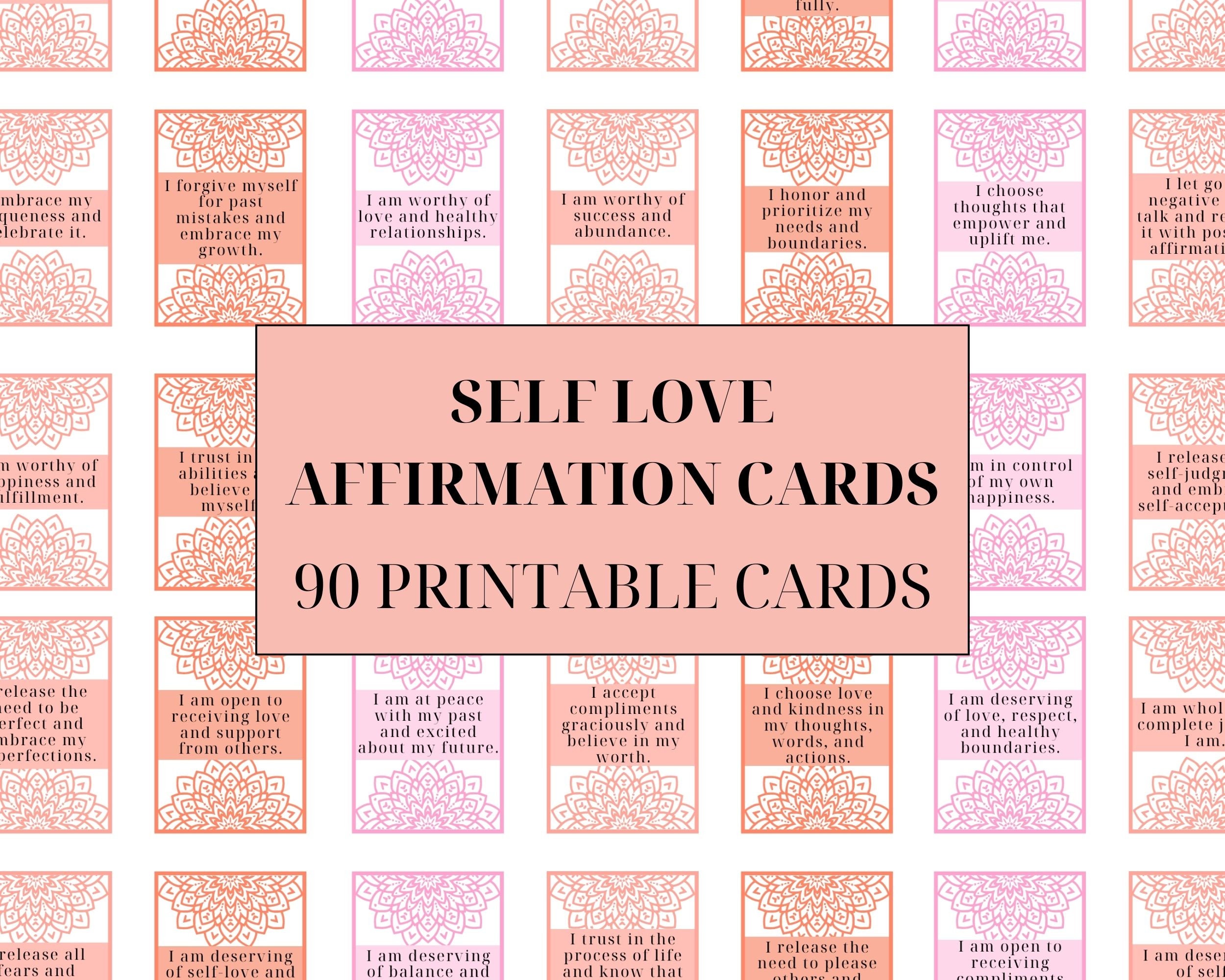 Self Love Affirmation Cards Printable Self Care Affirmation Cards Self ...