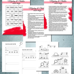 Mystery Thriller Book Bingo, Mystery Thriller Book Challange, Book ...