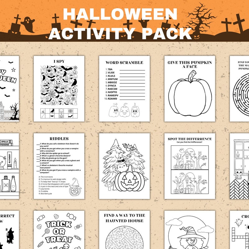Summerween Coloring Pages - Etsy
