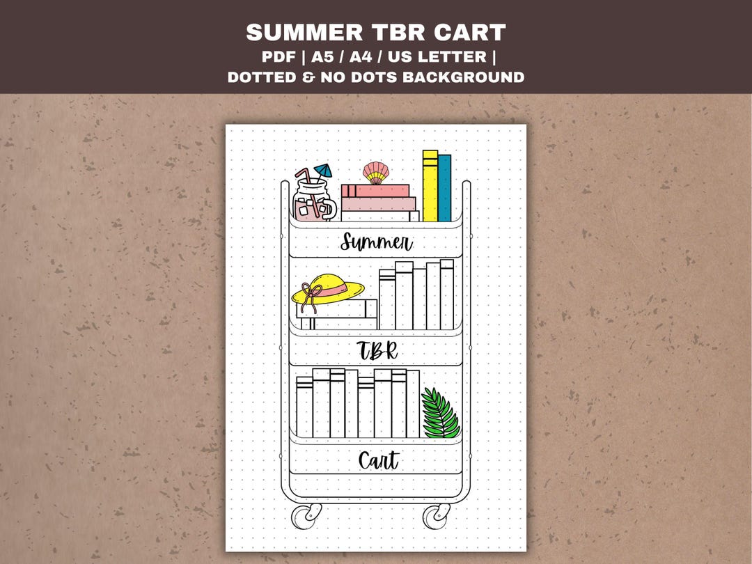 Summer TBR Cart Printable Summer Reading Journal Page Summer to Be Read ...