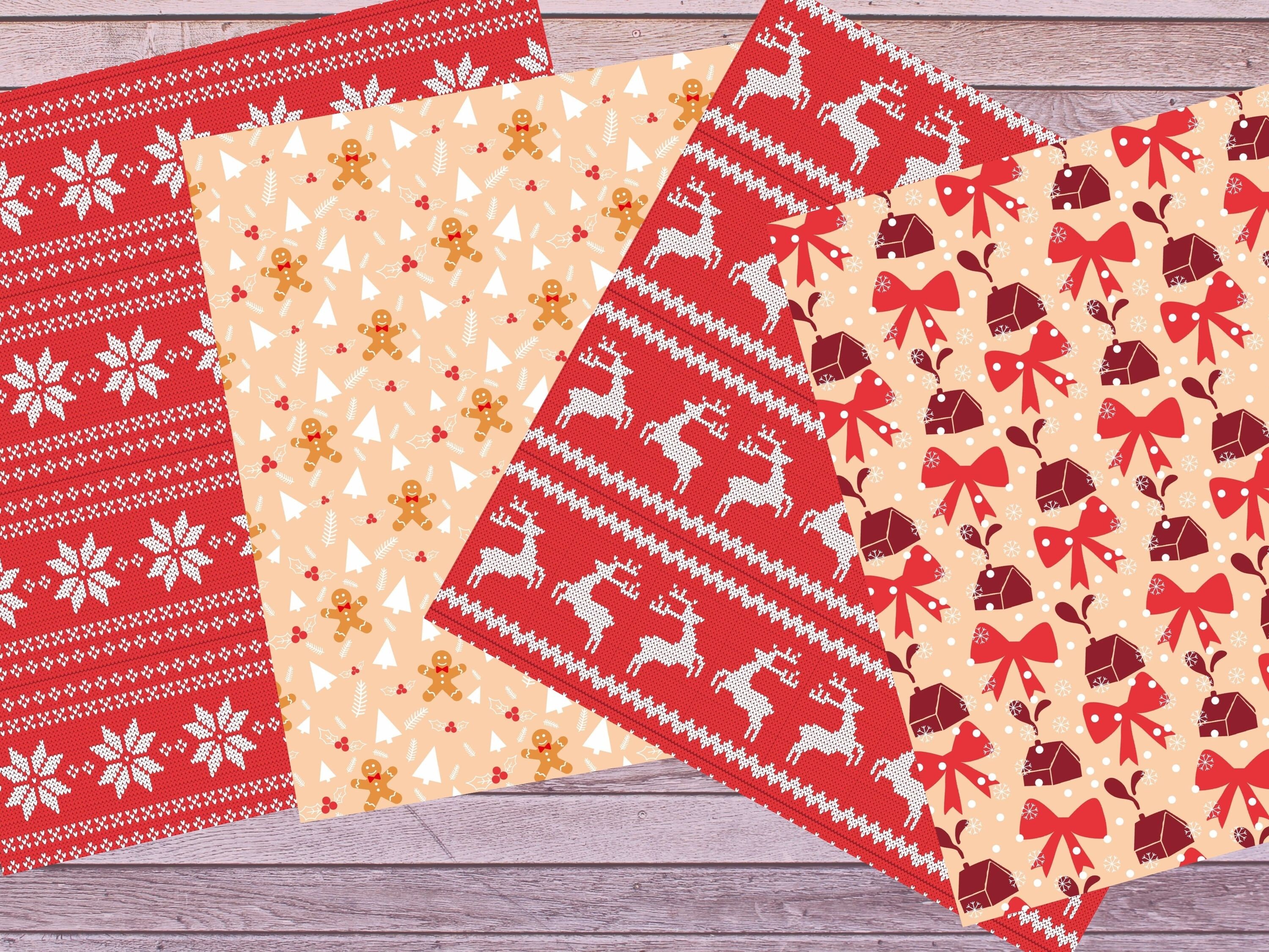 Christmas Digital Papers, Winter Digital Papers, Christmas Scrapbook ...