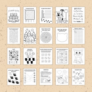 Cat Activity Book Printable Kitty Cat Activity Pages Kitten Activity ...