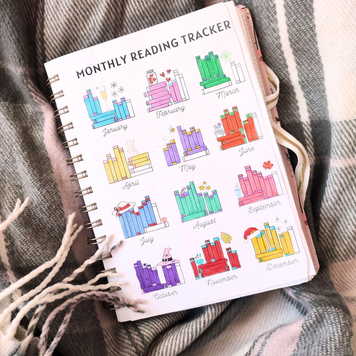 Reading Tracker Printable – Monthly Book Tracker - Yearly Overview ...