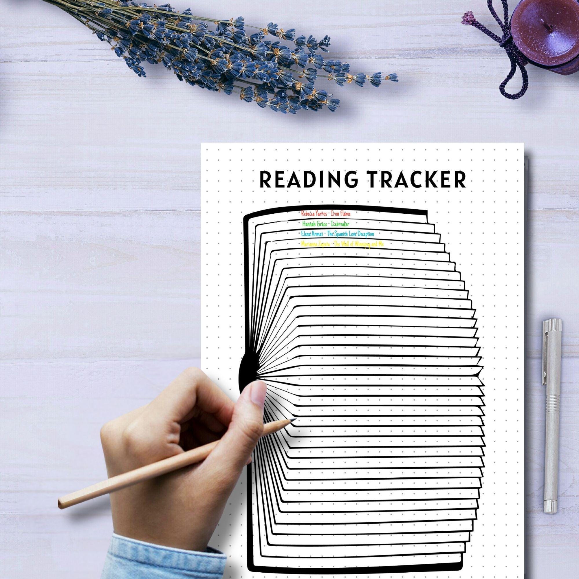 Reading Tracker Printable Book Tracker Journal Page PDF - Etsy