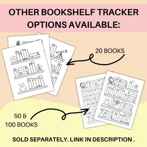 Book Tracker Printable, Bookshelf Reading Tracker, Yearly Monthly ...