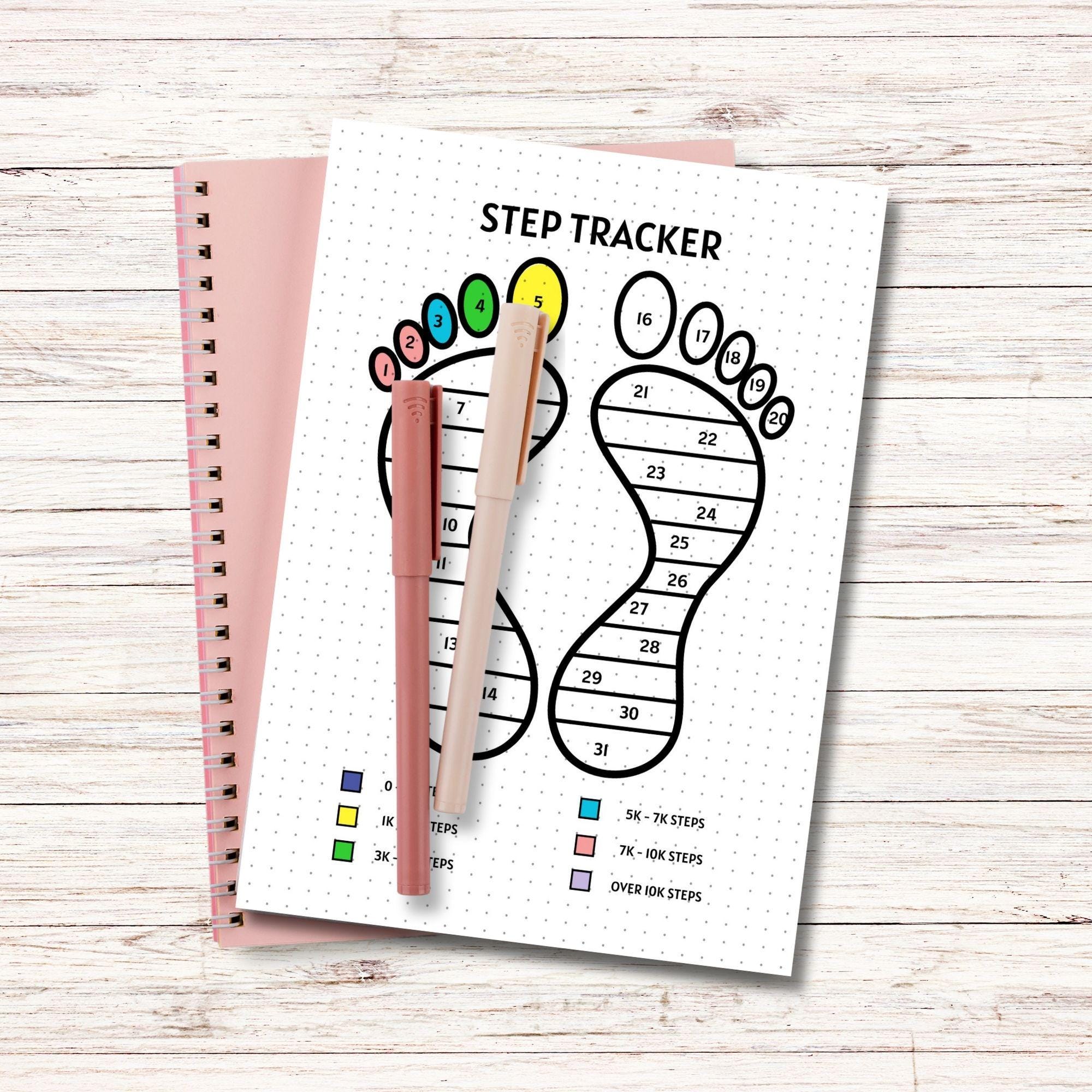 Monthly Step Tracker Printable: Daily Fitness Log (PDF) - Etsy
