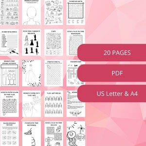 Fashion Doll Activity Sheet, Printable Activity for Kids, Fashion ...