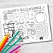 Halloween Activity Placemat Printable Halloween Kids Activity Sheet ...