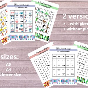 Book Cover Bingo, Book Scavenger Hunt for Kids and Adults, Reading ...