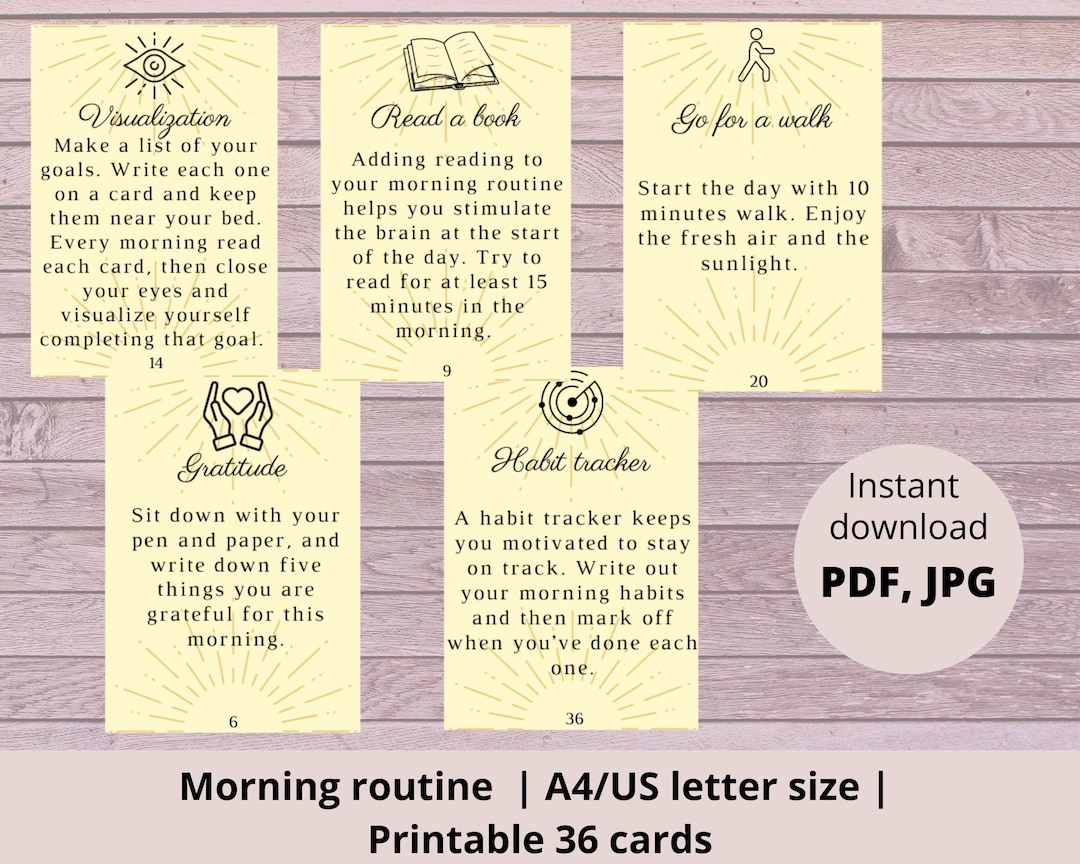 Morning Routine Cards Daily Routine Cards Printable Morning Routine ...