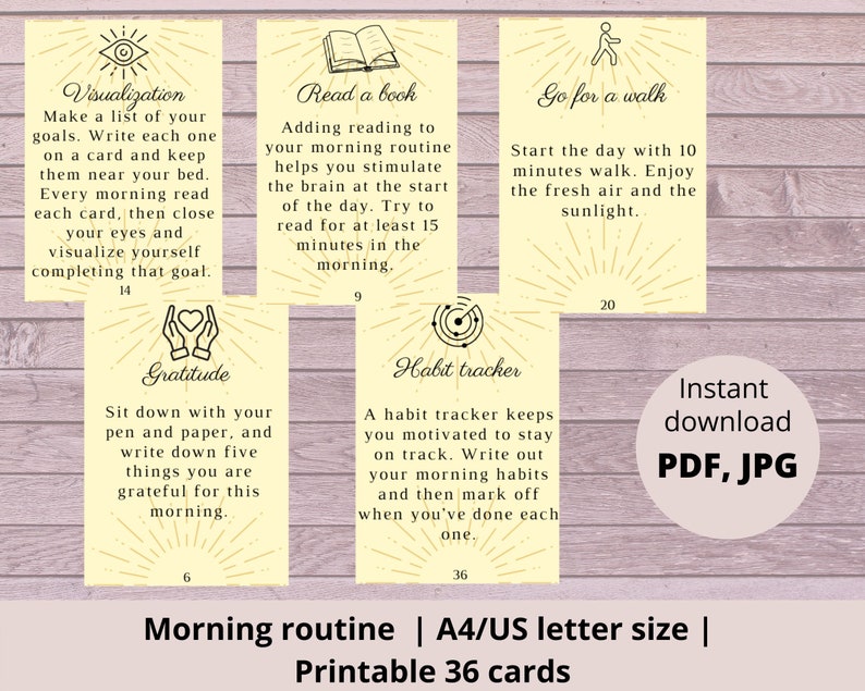 Morning Routine Cards Daily Routine Cards Printable Morning Routine ...