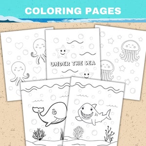 Under the Sea Activity Pack: Ocean Coloring Pages & Games (PDF Download ...