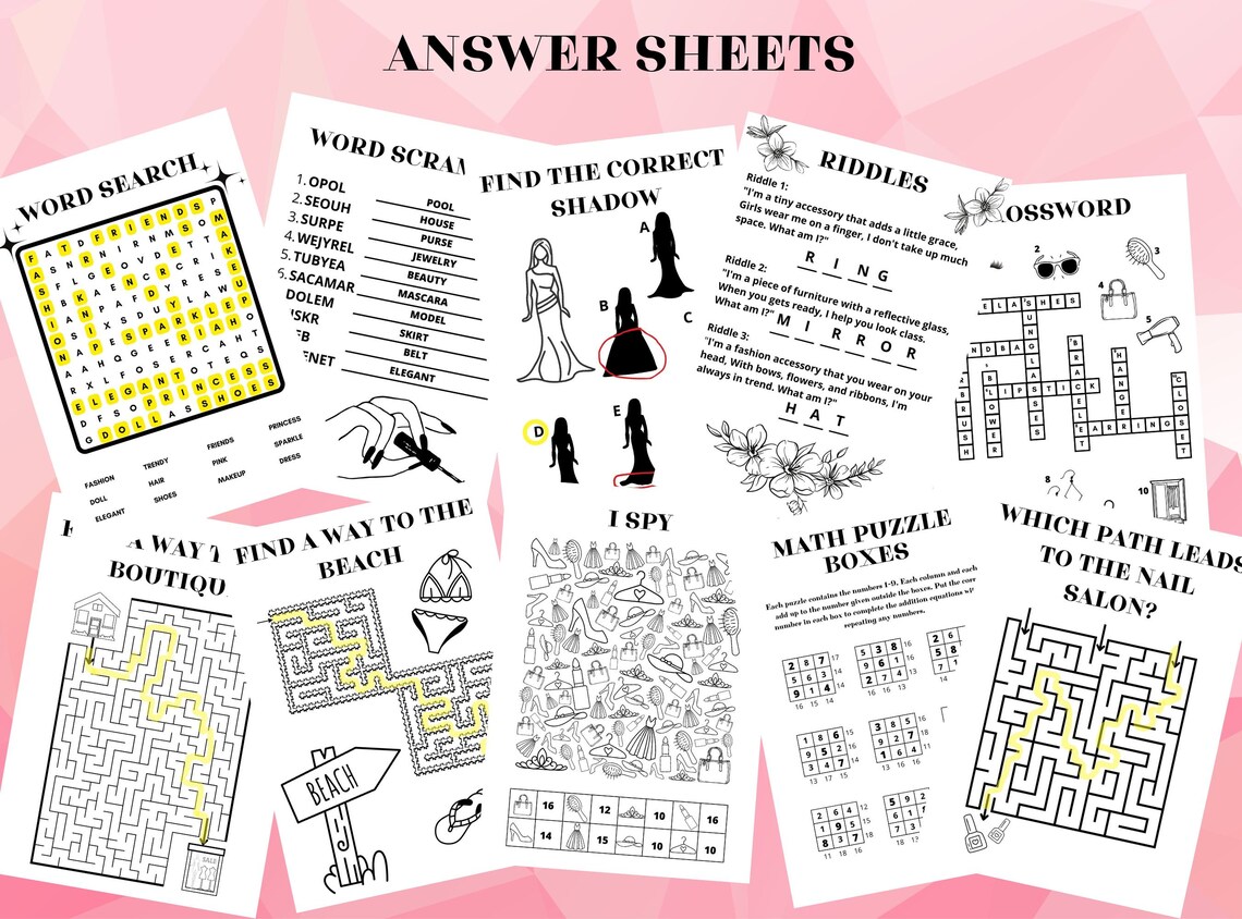 Fashion Doll Activity Sheet, Printable Activity for Kids, Fashion ...