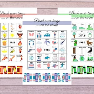 Book Cover Bingo, Book Scavenger Hunt for Kids and Adults, Reading ...