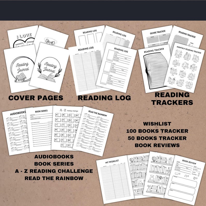 Reading Journal Printable - Book Trackers & Reading Challenges PDF ...