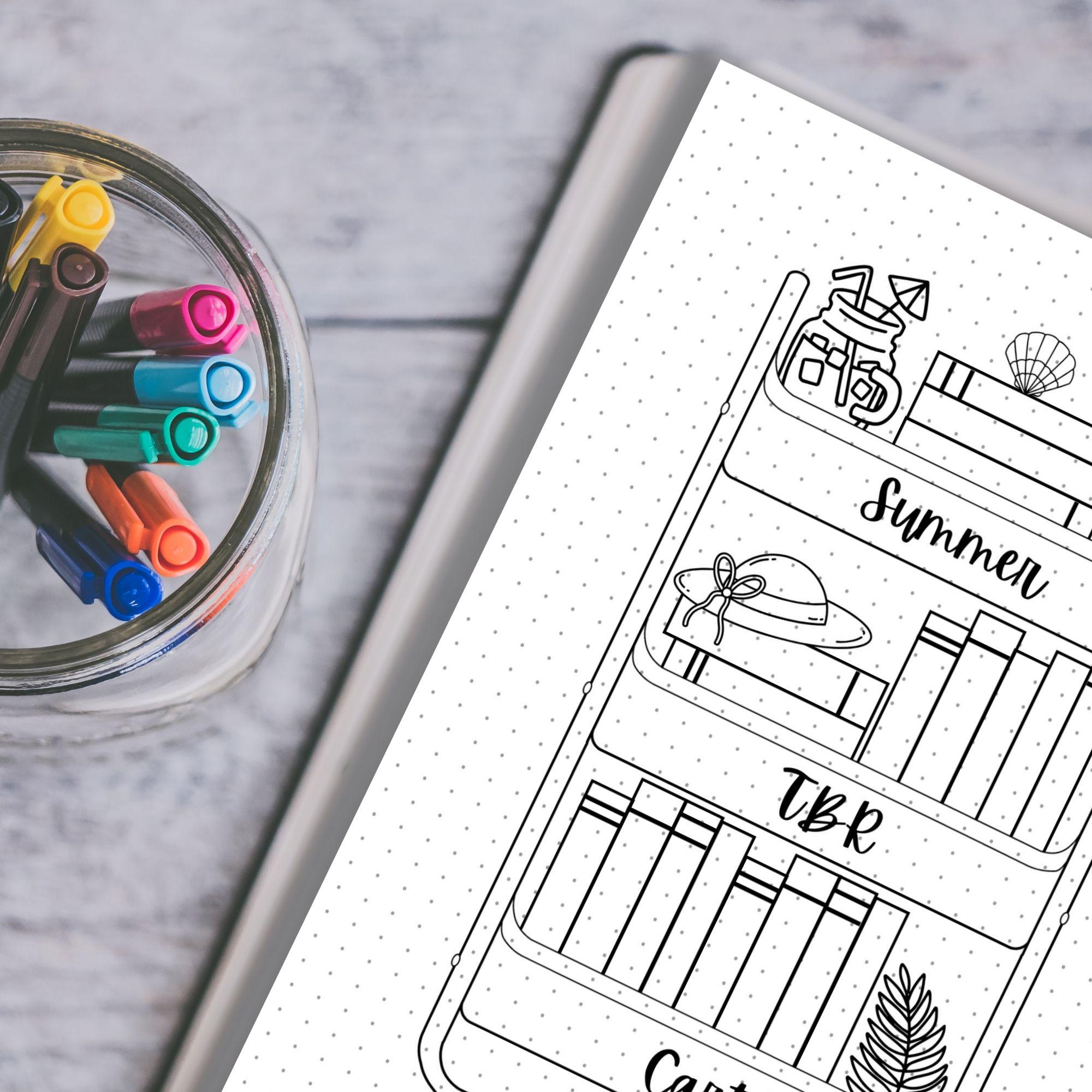 Summer TBR Cart Printable Summer Reading Journal Page Summer to Be Read ...