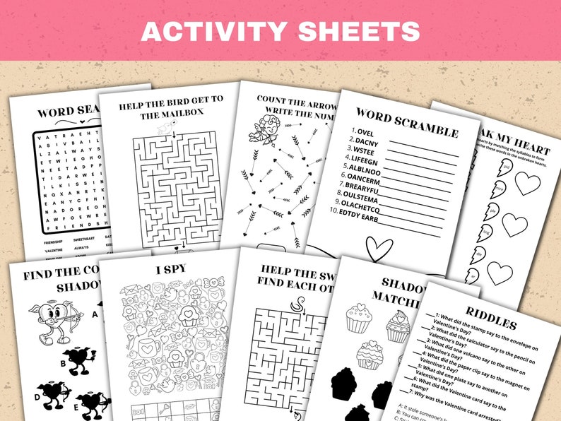 Valentines Day Games for Kids Valentines Activity Pages Saint ...