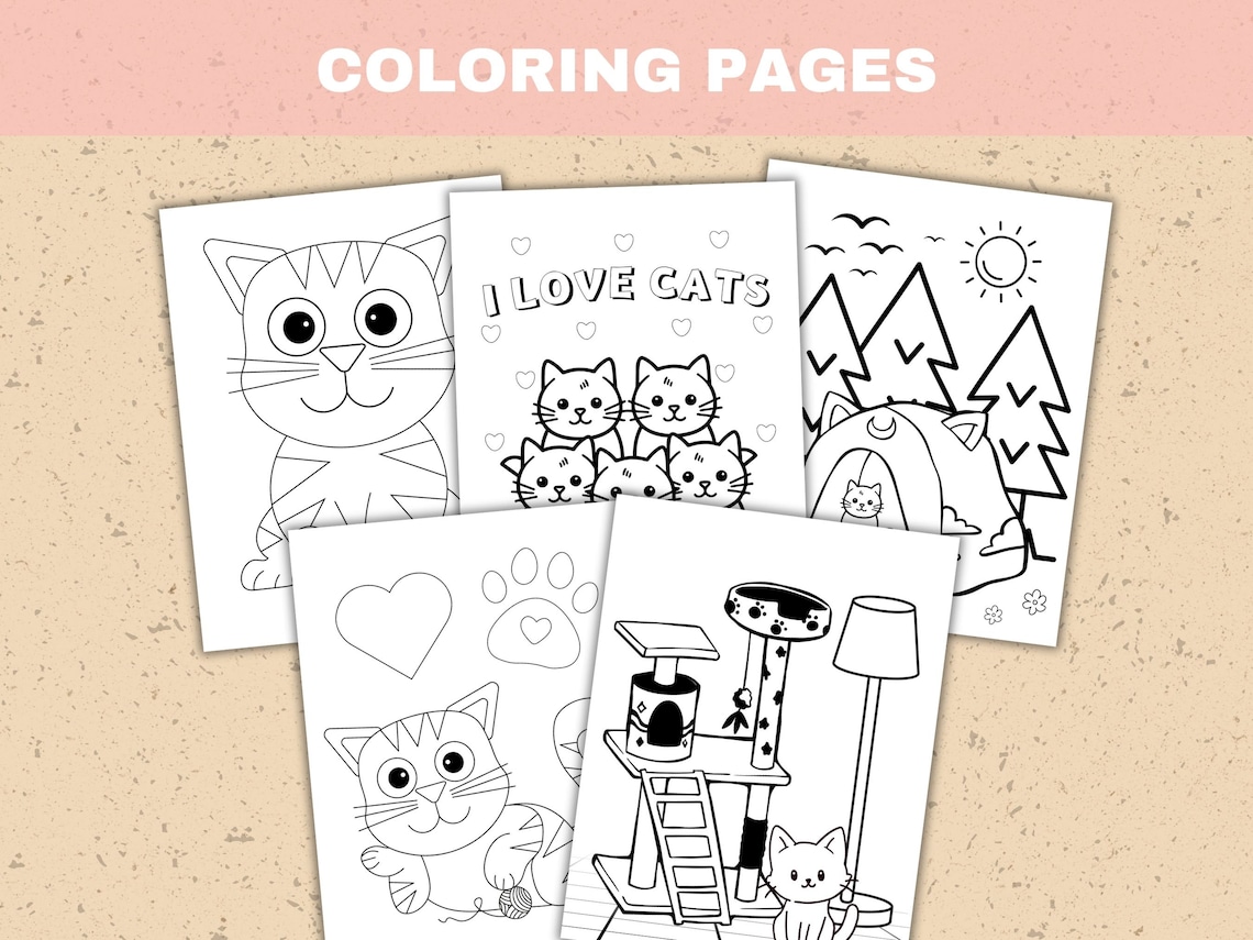 Cat Activity Book Printable Kitty Cat Activity Pages Kitten Activity ...