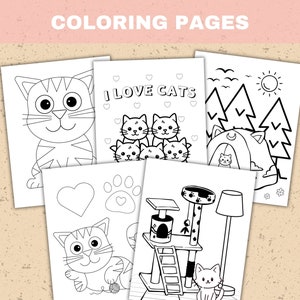 Cat Activity Book Printable Kitty Cat Activity Pages Kitten Activity ...