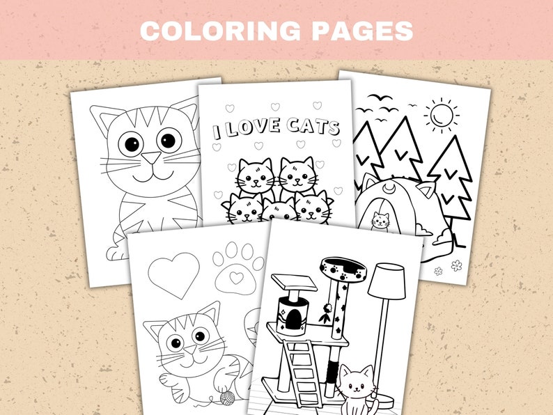 Cat Activity Book Printable Kitty Cat Activity Pages Kitten Activity ...
