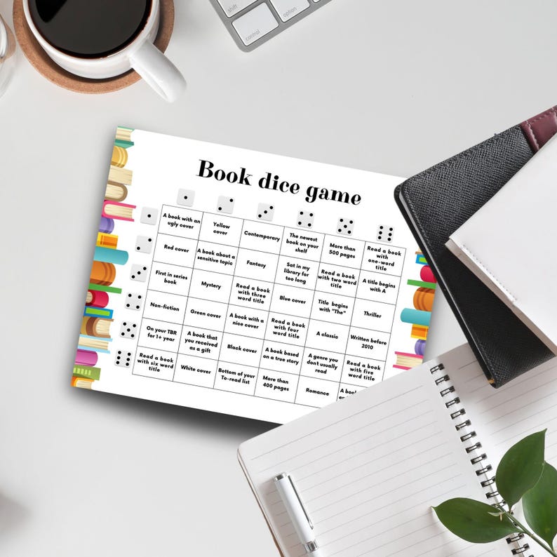 Book Dice Reading Game: TBR Challenge (digital Download) - Etsy