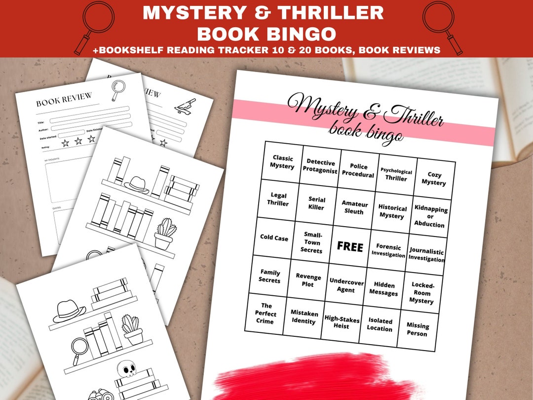 Mystery Thriller Book Bingo Challenge: Reading Tracker & Book Review ...