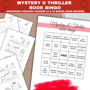 Mystery Thriller Book Bingo Challenge: Reading Tracker & Book Review ...