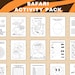 Safari Activity Book Printable Kids Jungle Coloring Pages & Games (PDF ...