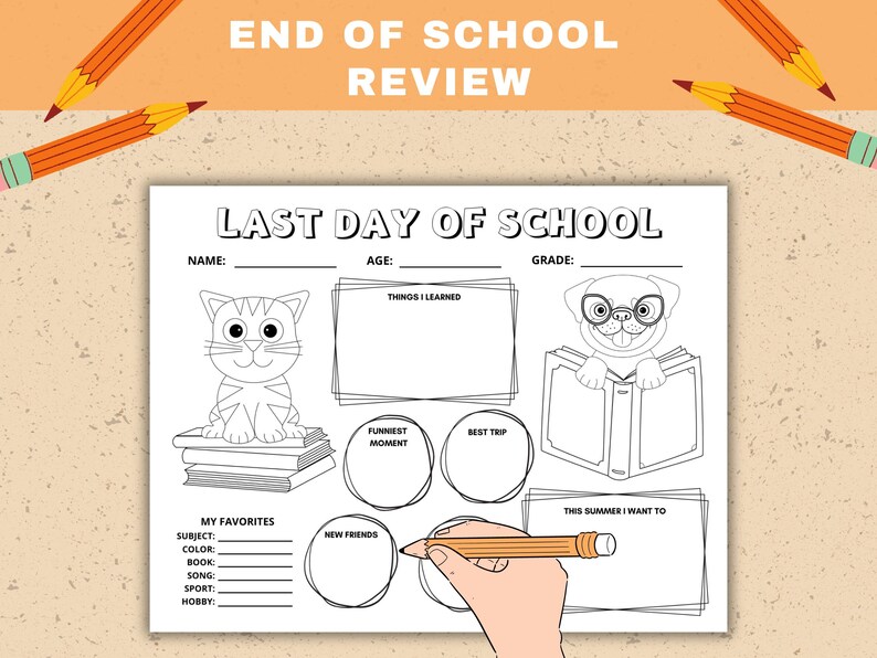 End of School Year Review Last Day of School Interview Classroom ...