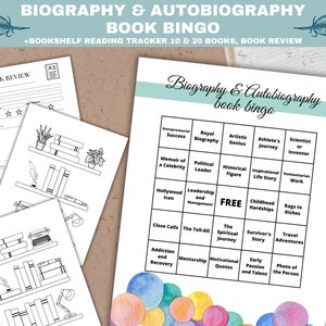 Biography Book Bingo, Autobiography Book Bingo, Book Challenge ...