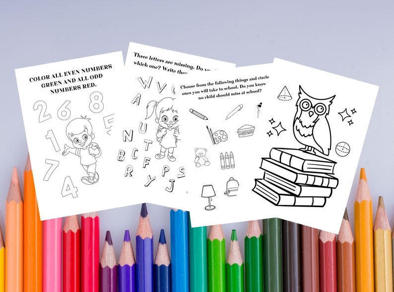 Back to School Activity Sheet Printable Activities for Kids - Etsy