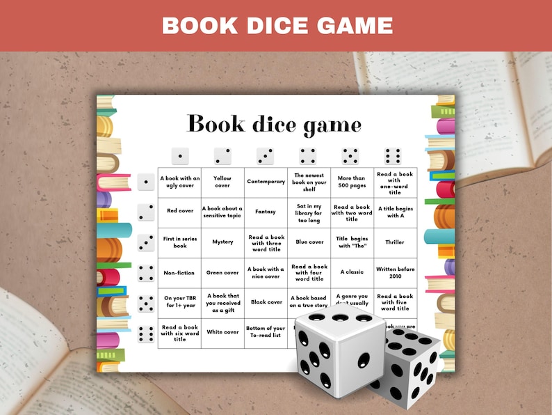 Book Dice Reading Game: TBR Challenge (digital Download) - Etsy