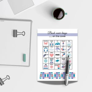 Book Cover Bingo, Book Scavenger Hunt for Kids and Adults, Reading ...