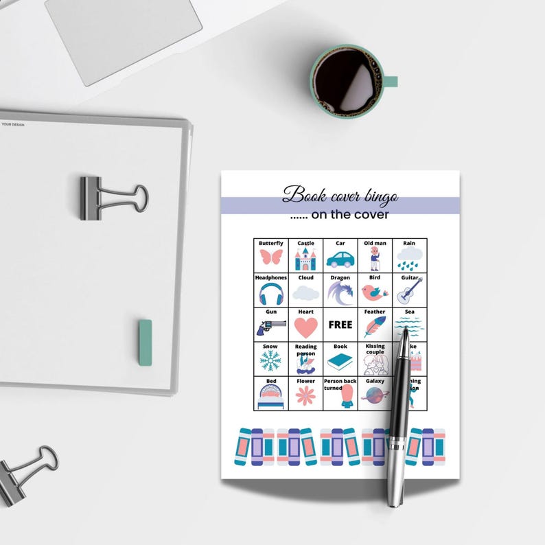 Book Cover Bingo, Book Scavenger Hunt for Kids and Adults, Reading ...