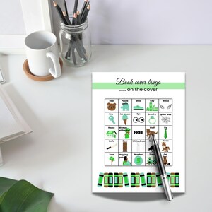 Book Cover Bingo, Book Scavenger Hunt for Kids and Adults, Reading ...