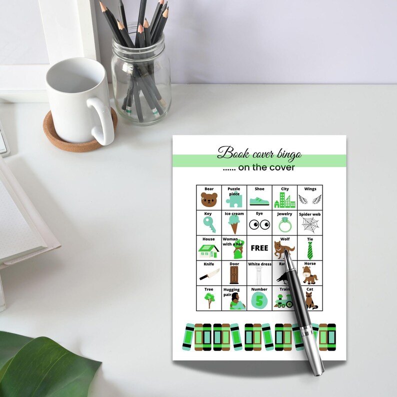 Book Cover Bingo, Book Scavenger Hunt for Kids and Adults, Reading ...