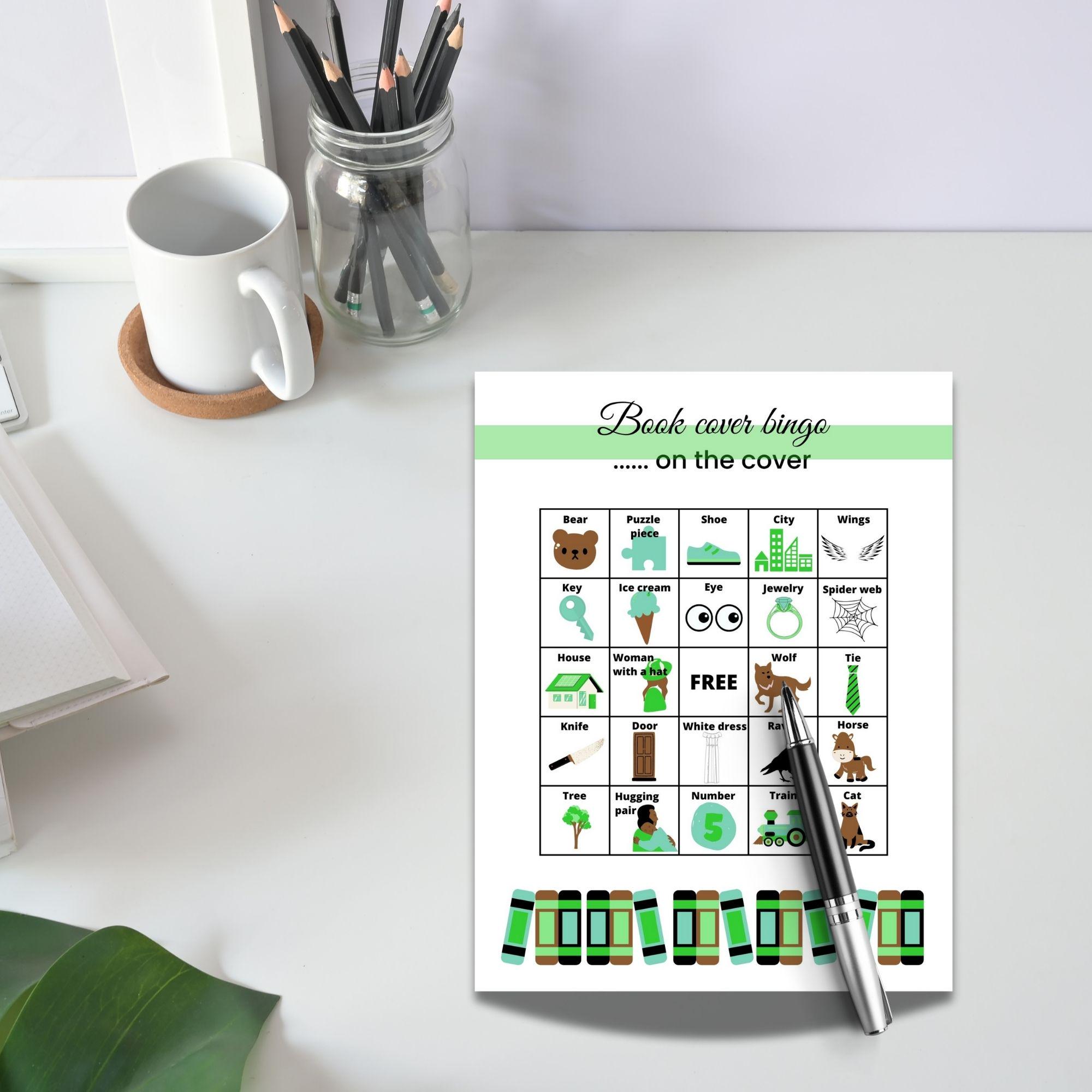 Book Cover Bingo, Book Scavenger Hunt for Kids and Adults, Reading ...