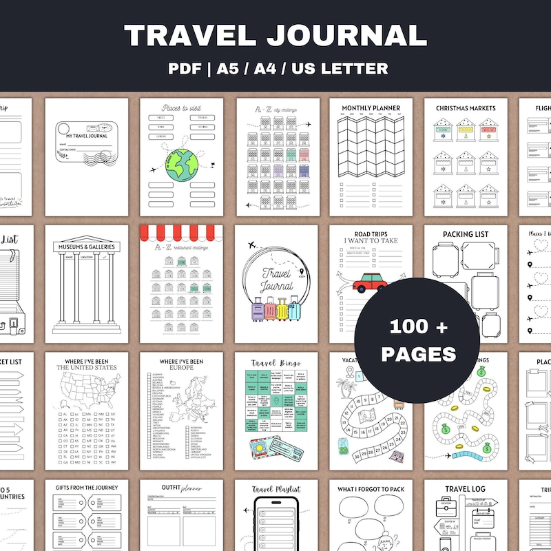 Travel Planner Cover Pdf - Etsy UK