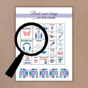 Book Cover Bingo, Book Scavenger Hunt for Kids and Adults, Reading ...