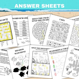 Under the Sea Activity Pack: Ocean Coloring Pages & Games (PDF Download ...