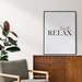 Relax Prints, Relax Printable Wall Art, Relax Wall Art, Inspiring ...