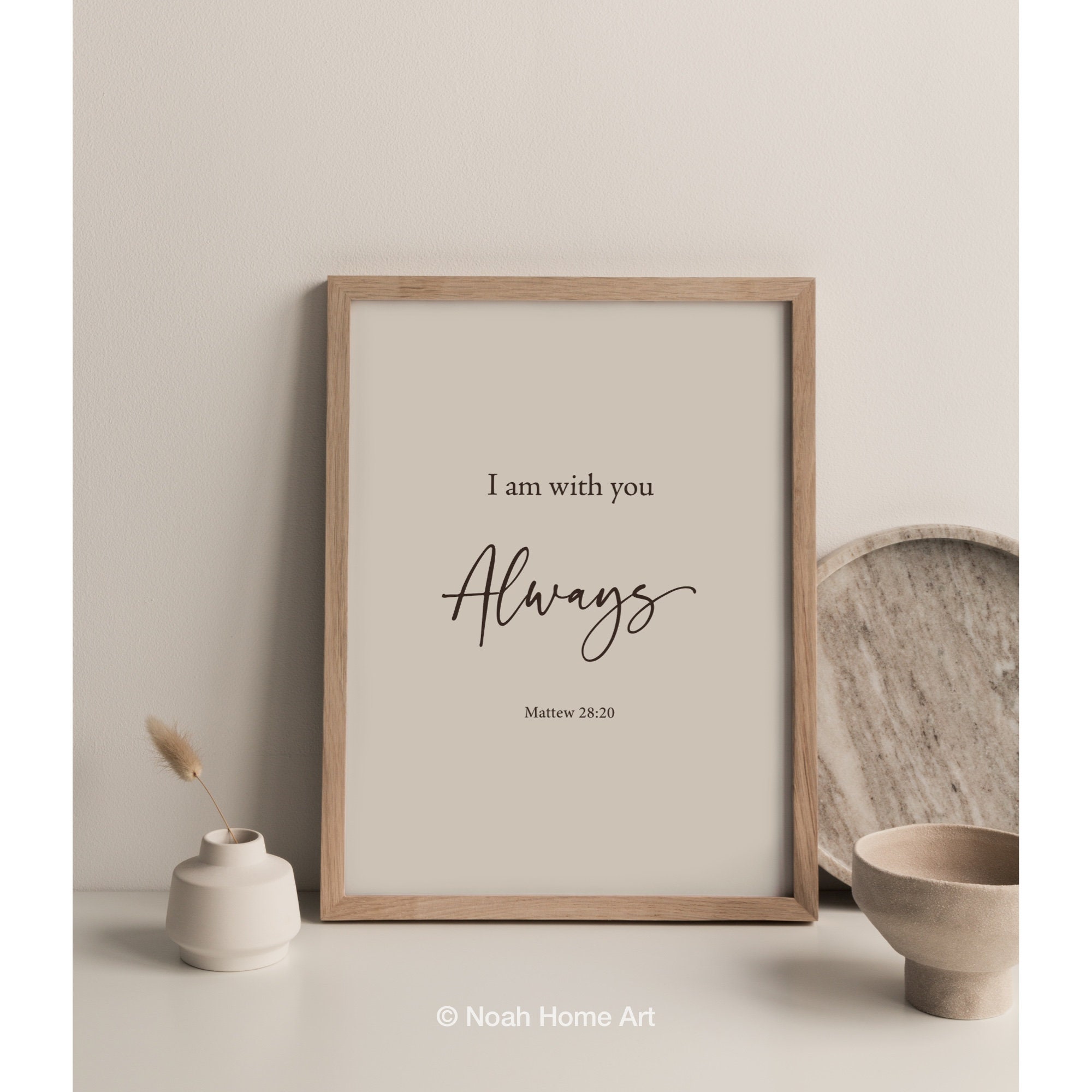 Matthew 28:20, Bible Verse Printable, Scripture Wall Art, Modern ...