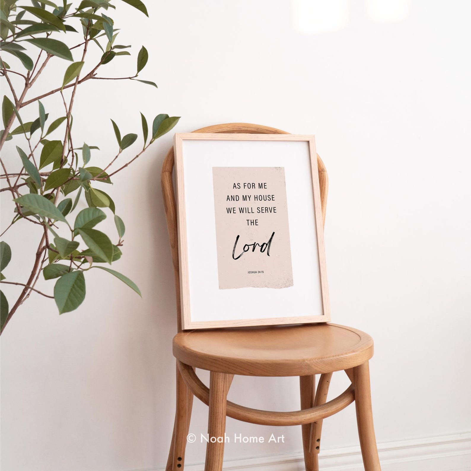 As for Me and My House Bible Verse Print, Joshua 24:15 Scripture Art ...