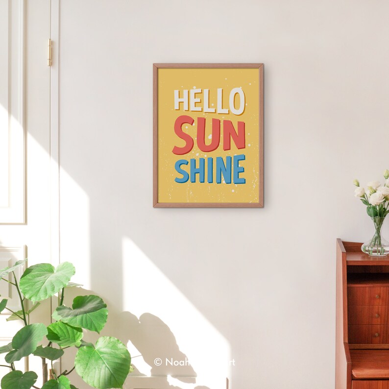 Hello Sunshine Printables, Positive Vibes Poster, Inspirational Quotes ...