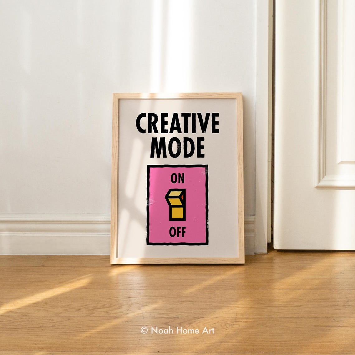 Creative Mode on Wall Art, on off Switch, Inspirational Quotes ...