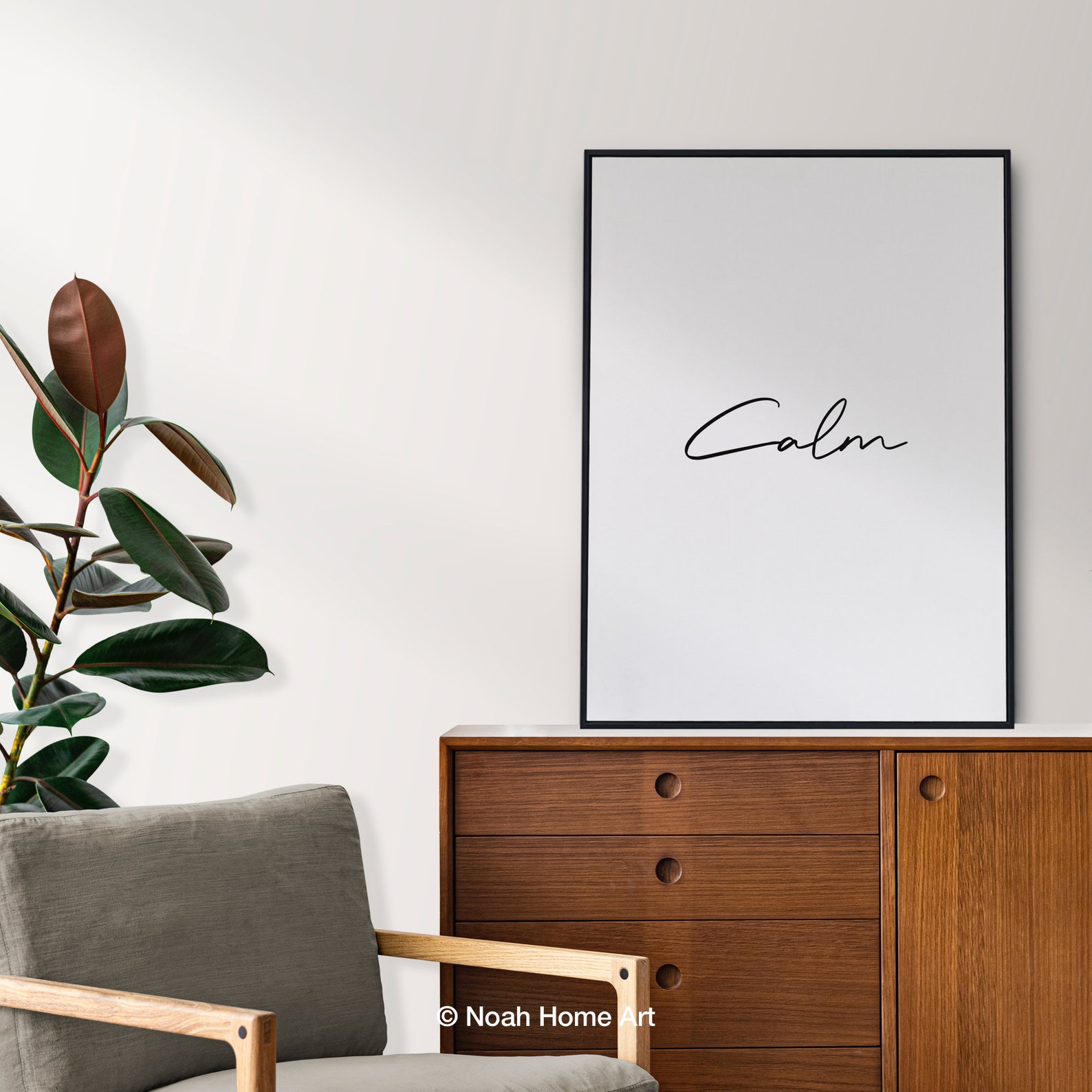 Calm Prints, Calm Printable, Calm Wall Art, Inspirational Quotes, Black ...