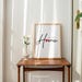 Modern Welcome Home Sign With Heart, Minimalist Entryway Wall Art Print ...